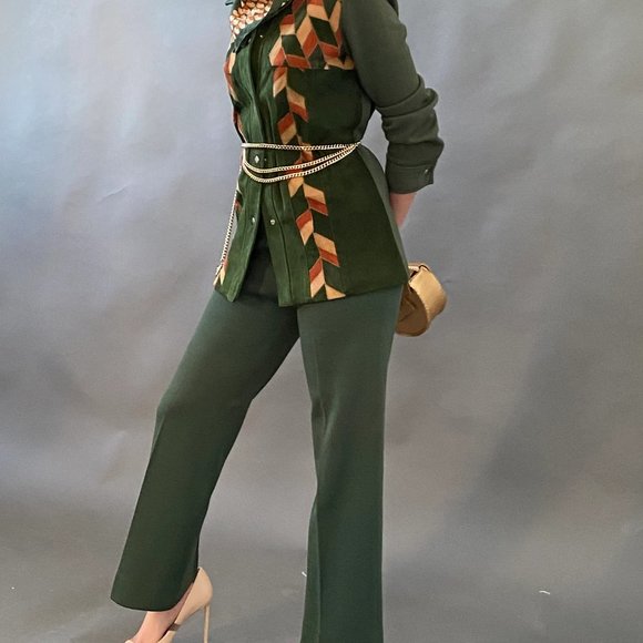 Pants & Jumpsuits | Womens Vintage Suit 7s Vintage Leather Suit Leather ...